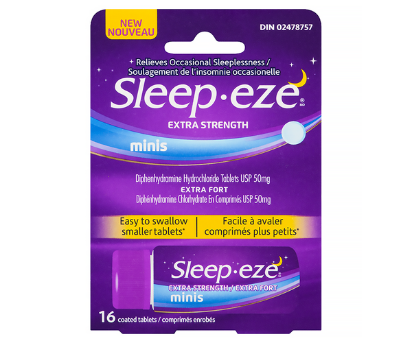 Sleep Eze - Extra Strength 50MG | 16 Coated Tablets – White Cross E-Store