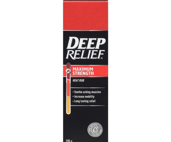 Deep Relief - Maximum Strength Pain Relief Heat Rub | 100 g – White ...