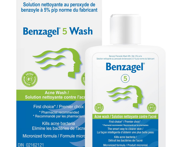 Benzagel - 5 Acne Wash - Benzoyl Peroxide 5% | 85 ml – White Cross E-Store