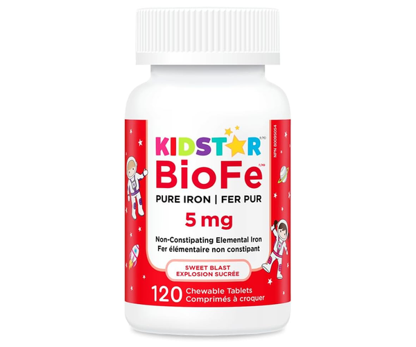 KidStar Nutrients - BioFe Pure Iron Chewable Sweet Blast | 120 Tablets ...