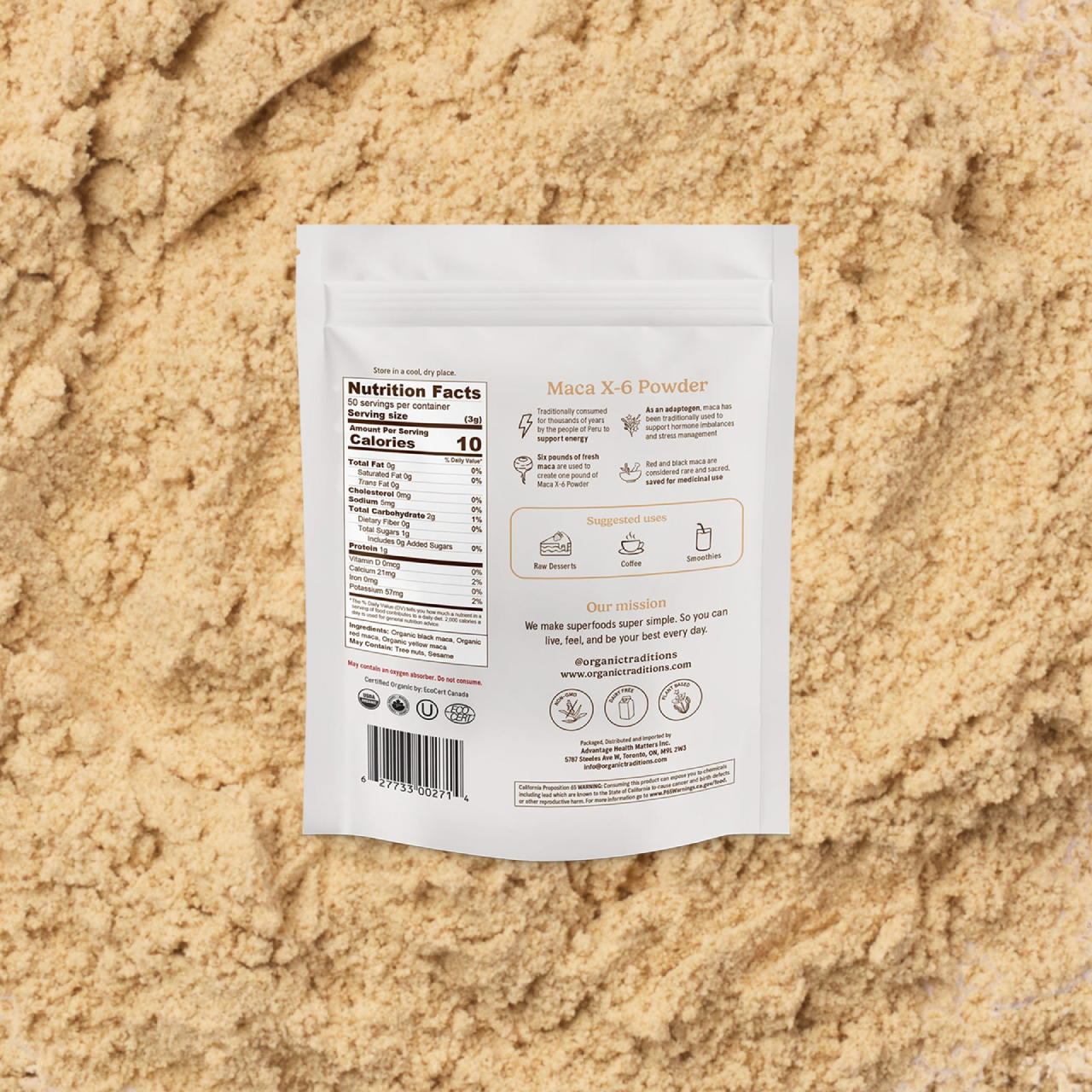 Organic Traditions - Maca X-6 Powder 6:1 | 150 g – White Cross E-Store