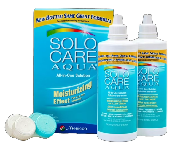Solo Care Aqua - All-In-One Contact Lenses Solution | 2 x 360 ml ...