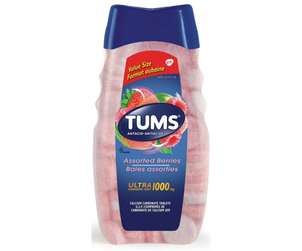 Tums Ultra Strength 1000mg - Assorted Berries | 160 Count – White Cross ...