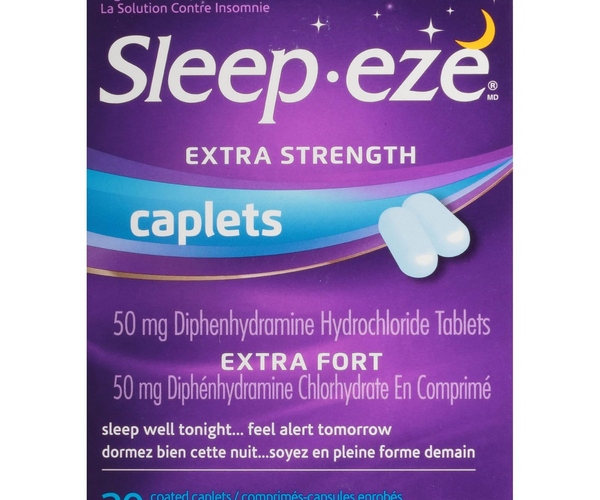 Sleep-Eze - Extra Strength Caplets | 20 Coated Caplets – White Cross E ...