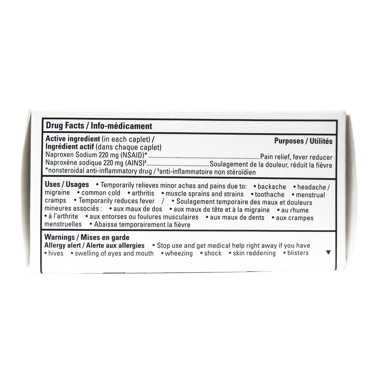 Option+ Naproxen Sodium Tablets USP 220 MG - 12HR | 24 Caps – White ...