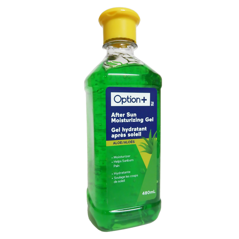 Option+ After Sun Moisturizing Gel with Aloe | 480 mL – White Cross E-Store