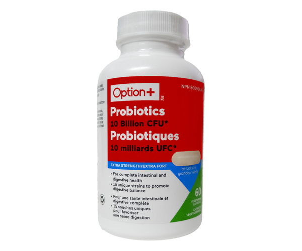 Option+ Probiotics 10B Extra Strength | 60 Capsules – White Cross E-Store