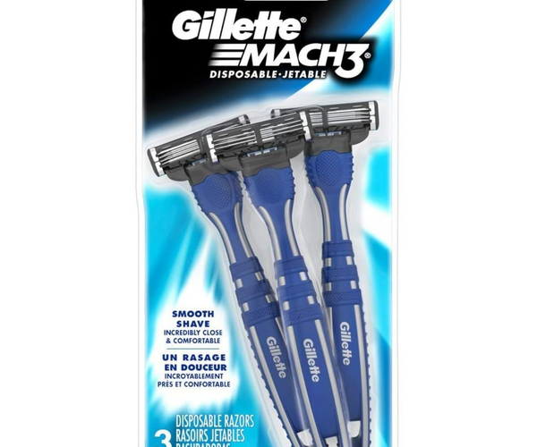 Gillette - Mach 3 Disposable Razors | 3 Razors – White Cross E-Store
