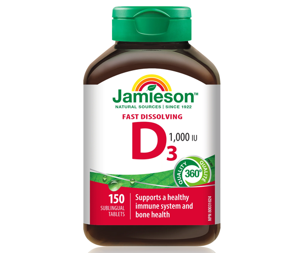 Jamieson - Fast Dissolving Vitamin D3 1000 IU - Natural Wild Cherry ...