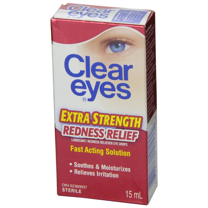 Clear Eyes - Extra Strength Redness Relief Eye Drops | 15 ml – White ...