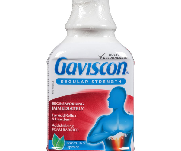 Gaviscon - Liquid Regular Strength Soothing Icy Mint | 600 mL – White ...