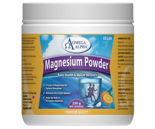 Omega Alpha - Magnesium Powder Orange Flav | 250 g – White Cross E-Store