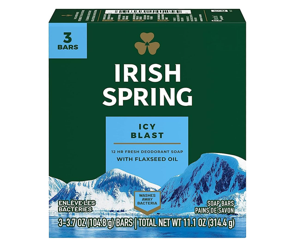 Irish Spring - 12HR Fresh Deodorant Soap Bars - Icy Blast | 3x Bars ...