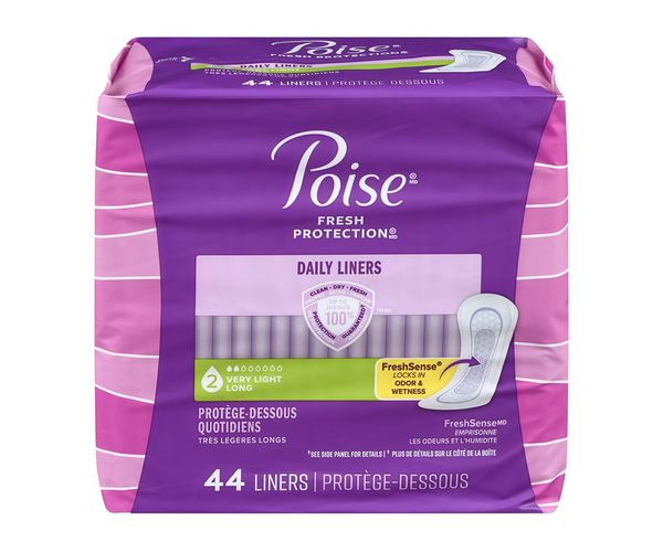 Poise - Daily Liners Fresh Protection - Long Length - Very Light Absor ...