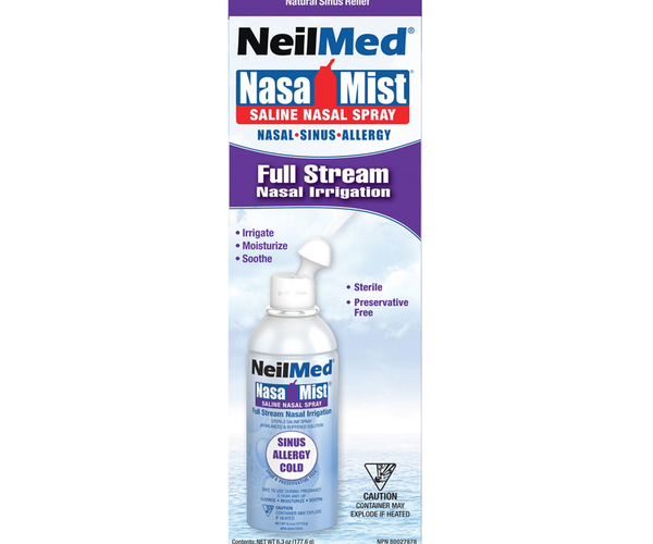 NeilMed – NasaMist Saline Spray, Full Stream | 177 mL – White Cross E-Store