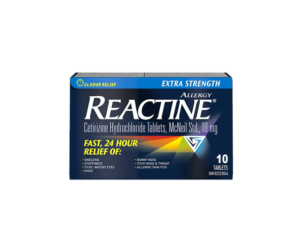 Reactine Extra Strength Allergy Relief Tablets | 10 Tablets – White ...