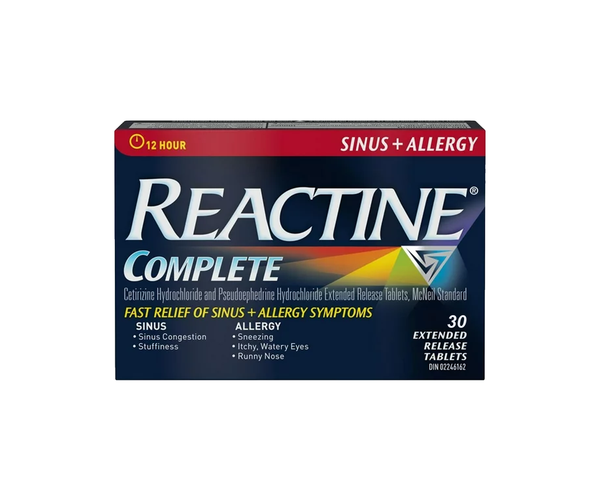 Reactine - Complete Sinus + Allergy Relief Extended Release Tablets ...