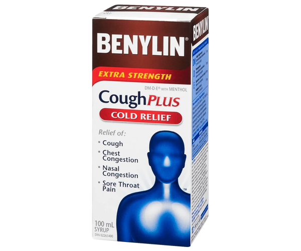 Benylin - Cough Plus Cold Relief Syrup, Extra Strength | 250 mL – White ...