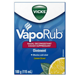 Vicks VapoRub Nasal Decongestant / Cough Suppressant Ointment - Lemon ...
