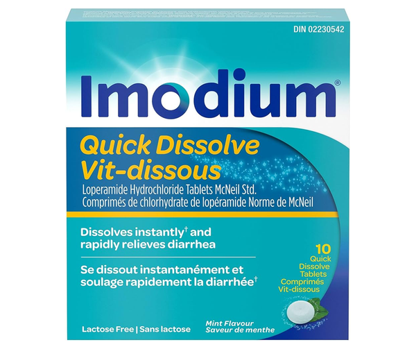 Imodium - Quick Dissolve Tablets for Relief of Diarrhea 2 mg - Adults ...
