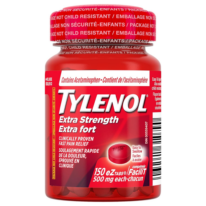 Tylenol - Extra Strength Pain Relief Caplets | 150 eZ Tabs – White ...