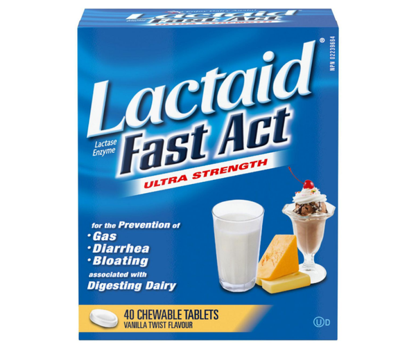 Lactaid - Fast Act Ultra Strength Lactase Enzyme, Vanilla Twist | 40 C ...