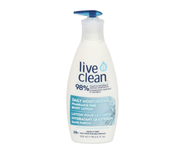 Live Clean - Daily Moisturizing Body Lotion Fragrance Free | 350 mL ...