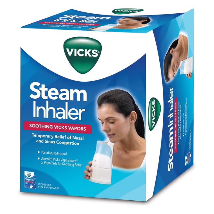Vicks - Portable Soothing Menthol Steam Inhaler | 1 Inhaler + 5 Vapopa ...