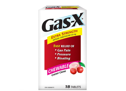 Gas-X - Extra Strength Fast Relief Chewables - Cherry Creme | 18 Table ...