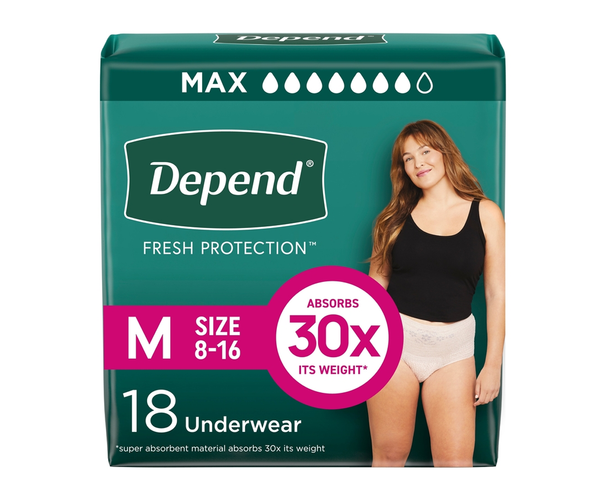 Depend - Maximum Absorbency Fit-Flex Incontinence Underwear for Women ...