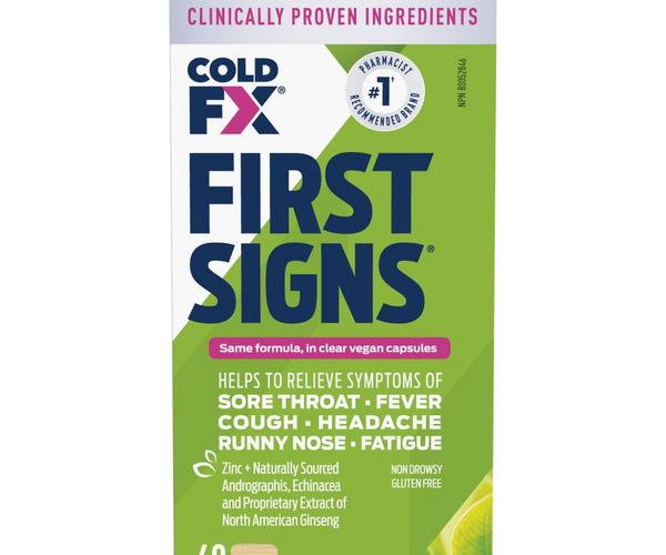 Cold-FX - First Signs Cough & Cold Capsules | 48 Capsules – White Cross ...