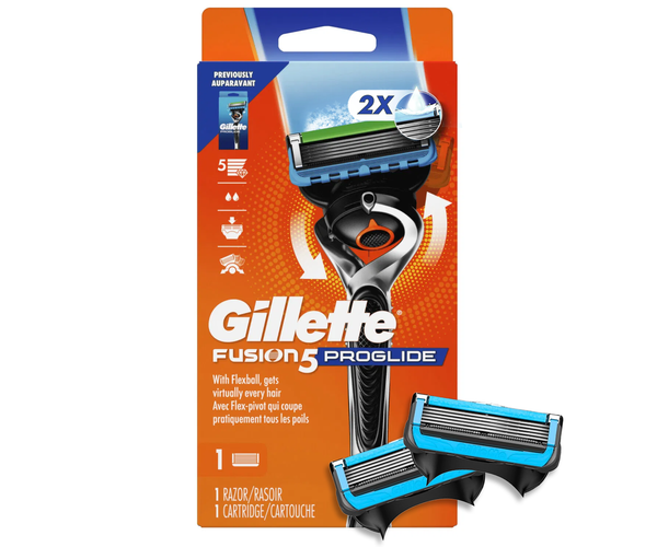 Gillette - Fusion 5 ProGlide Chill | 1 Razor + 2 Cartridges – White ...