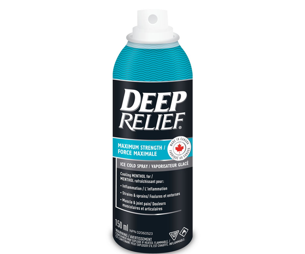 Deep Relief - Maximum Strength Ice Cold Pain Relief Spray | 150 mL ...
