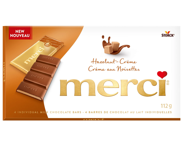 Merci - Hazelnut-Crème Chocolate Bars | 112 g – White Cross E-Store