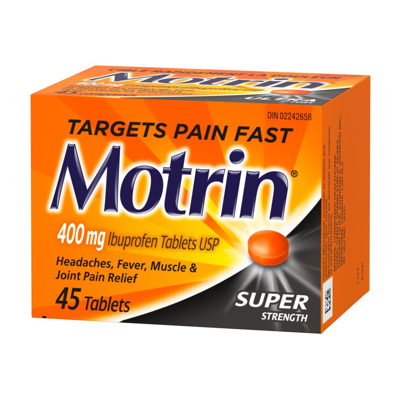 Motrin - Super Strength Ibuprofen Tablets - 400 mg | 45 Tablets – White ...