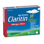 Claritin - Non-Drowsy 12H Allergy + Sinus Relief Tablets | 20 Tablets ...